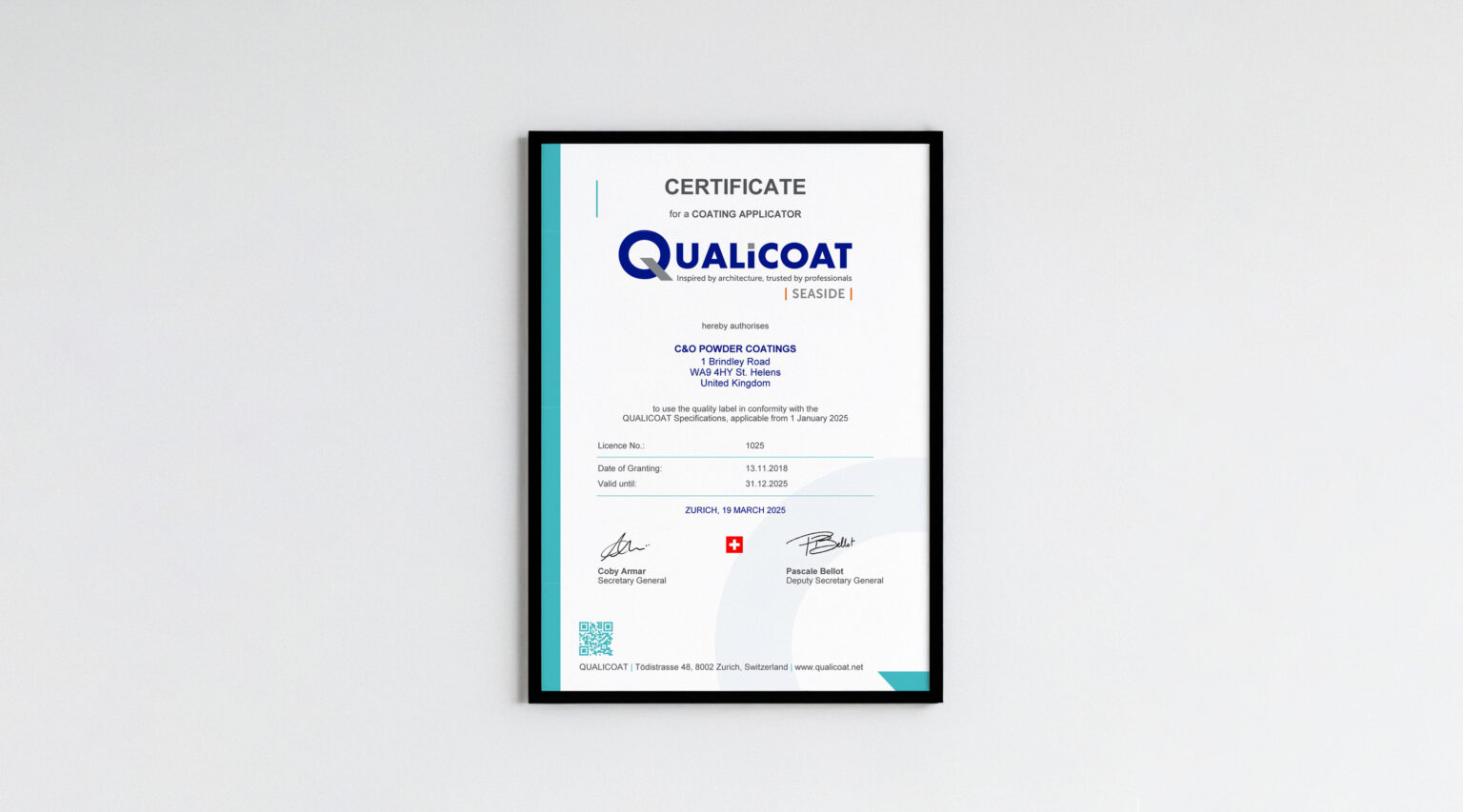 Why Qualicoat Certification Matters: A Guide for C&O Customers | C&O ...